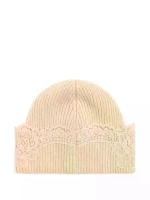 Valentino Garavani Lace Beanie Neutrals
