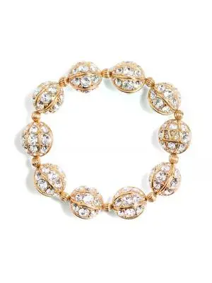 Valentino Garavani Crystal-studded Bracelet - Gold