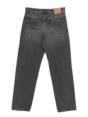 MARINE SERRE Moon-print Belt-loop Jeans - Grey