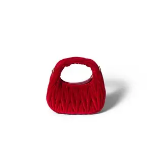 Miu Miu Wander Matelassé Velvet Mini-bag - Red