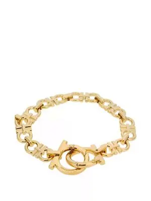 FERRAGAMO Gancini Embossed Chain Bracelet - Gold