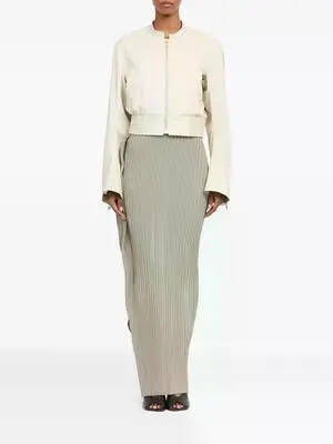 MAISON MARGIELA Cropped Quilted Waistband Bomber Jacket - Neutrals
