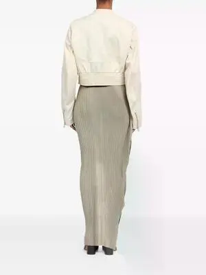 MAISON MARGIELA Cropped Quilted Waistband Bomber Jacket - Neutrals