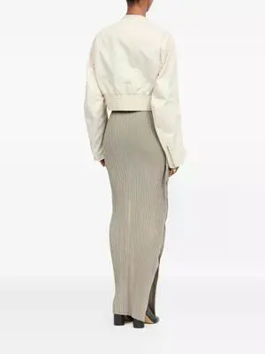 MAISON MARGIELA Cropped Quilted Waistband Bomber Jacket - Neutrals