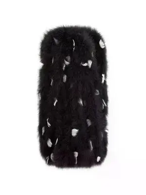 Valentino Garavani Feather-embellished Scarf - Black