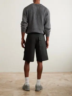 Stone Island Straight-leg Cotton-canvas Cargo Shorts