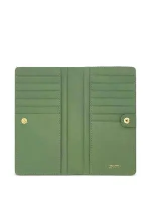 FERRAGAMO Gancini Continental Wallet - Green