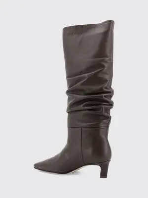 ALOHAS Draped Knee-high Boots In Smooth Leather - Brown