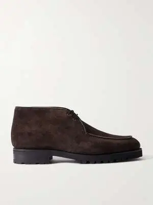 MAJORDOME Nubuck Chukka Boots - Dark Brown