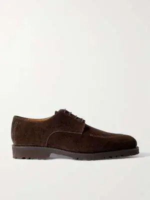 MAJORDOME M32 Split-toe Nubuck Derby Shoes - Dark Brown