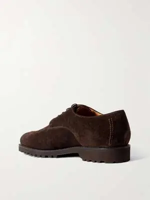 MAJORDOME M32 Split-toe Nubuck Derby Shoes - Dark Brown