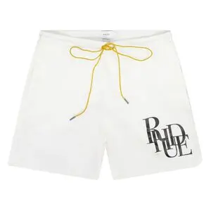 Rhude Logo Swim Trunks - White