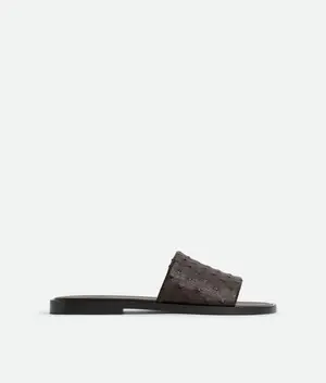 BOTTEGA  VENETA Elio Ostrich Leather Mule - Fondant