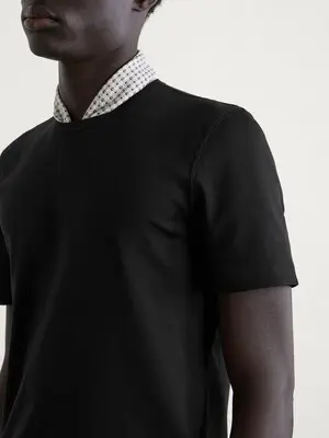 Brunello Cucinelli Ribbed Jersey T-shirt