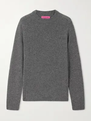 THE ELDER STATESMAN Laurel Cashmere Sweater - Gray