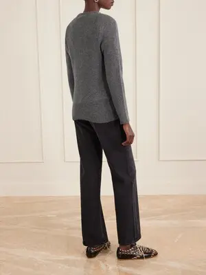 THE ELDER STATESMAN Laurel Cashmere Sweater - Gray