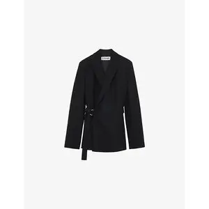 Loewe Peak-lapel Wool-blend Jacket - Black