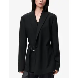 Loewe Peak-lapel Wool-blend Jacket - Black