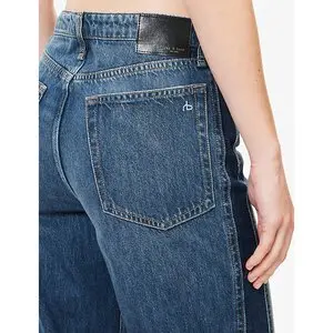 Rag & Bone Logan Spliced Wide-leg Denim Jeans