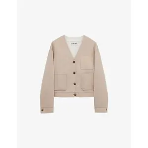 Loewe V-neck Wool-cashmere Blend Cardigan