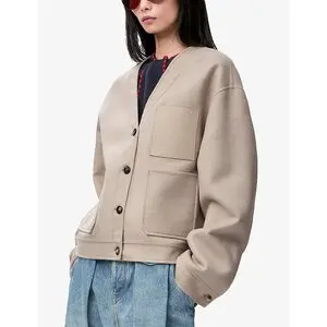 Loewe V-neck Wool-cashmere Blend Cardigan