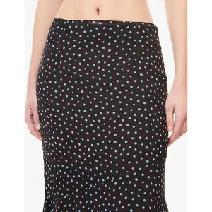 AMY LYNN Chiffon Polka Dot Maxi Skirt