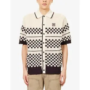 Amiri Checkered Short-sleeves Wool-blend Shirt