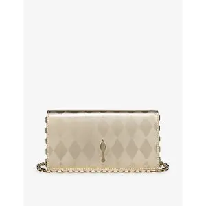CHRISTIAN LOUBOUTIN Bettina Leather Clutch Bag - Light Platine/gold