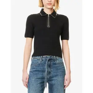 Rag & Bone Caterina Ribbed Knit Polo Top