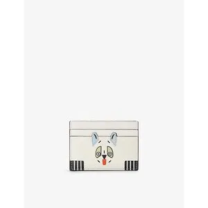 Loewe Futurist Cat Leather Card Holder - Soft White
