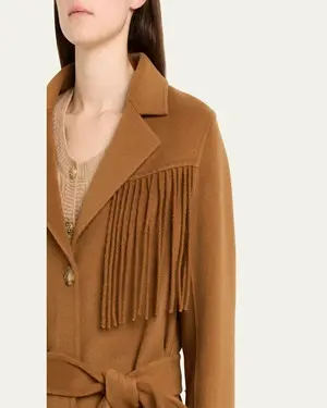 LoveShackFancy Maebella Fringe-trim Jacket