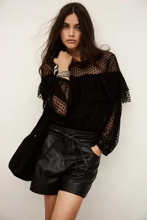 Ba&sh Raff Fishnet Blouse