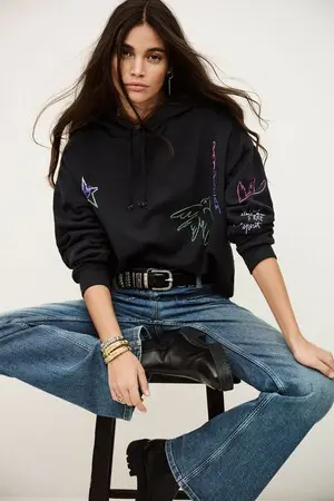Ba&sh Oasi Oversized Embroidered Hoodie