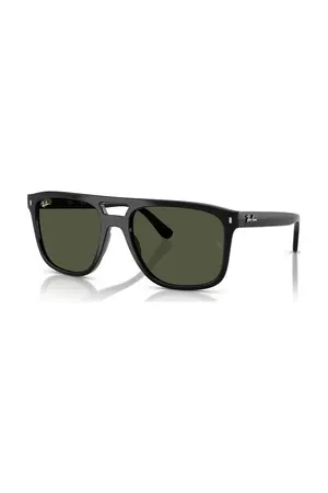 Ray-ban Sunglasses With Square Frame And Solid Lenses - Green