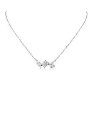 KENNETH JAY LANE Multi Shape Cz Pendant Necklace - Natural