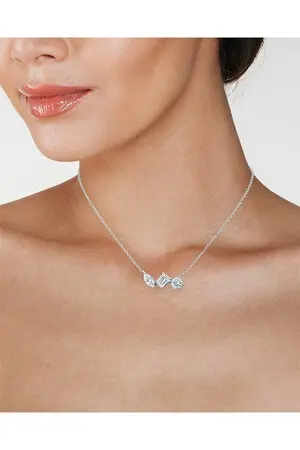 KENNETH JAY LANE Multi Shape Cz Pendant Necklace