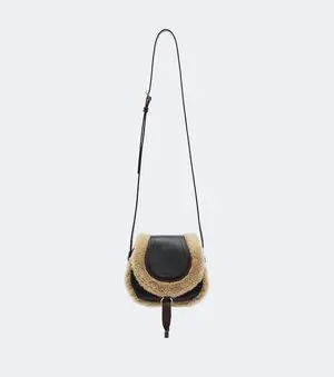 Chloé Marcie Leather Cross Body Bag - Black