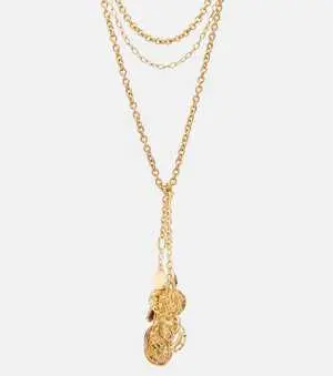 Chloé Layered Chain Pendant Necklace - Gold