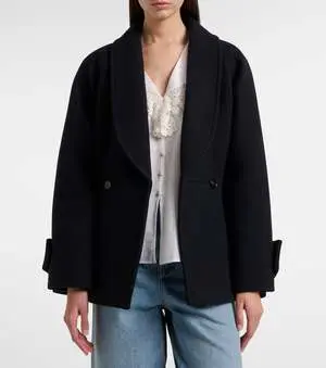 Chloé Peplum Wool-blend Coat