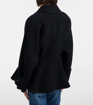Chloé Peplum Wool-blend Coat