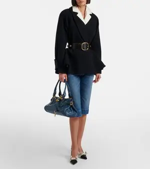 Chloé Peplum Wool-blend Coat