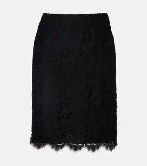 Chloé Floral Lace Miniskirt - Black