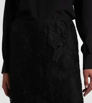 Chloé Floral Lace Miniskirt - Black
