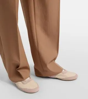 Chloé Virgin Wool Gabardine Wide-leg Pants - Brown