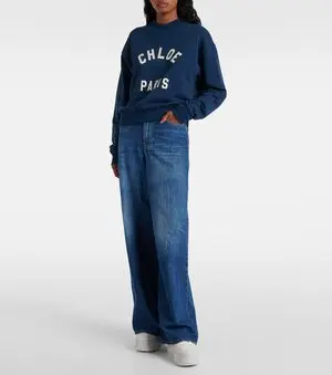 Chloé Nama Leather Platform Sneakers - White