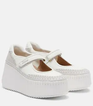 Chloé Nama Platform Sneakers - White