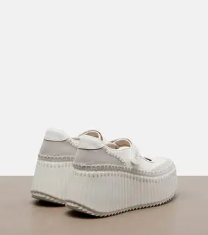 Chloé Nama Platform Sneakers - White
