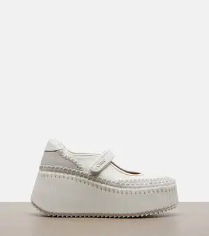 Chloé Nama Platform Sneakers - White