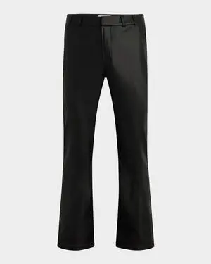 Hudson Jeans Walker Vegan Leather Kick-Flare Pants - Black