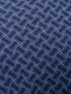 DRUMOHR Herringbone Crew Neck Sweater - Blue